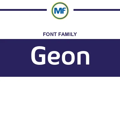 Geon Font Family: Download Free | MaisFontes