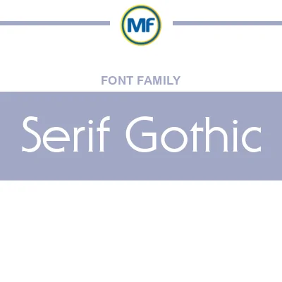 Download ITC Serif Gothic Fonts | MaisFontes