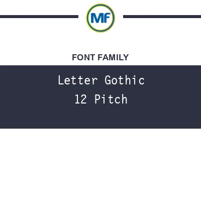 Download Letter Gothic 12 Pitch Fonts | MaisFontes