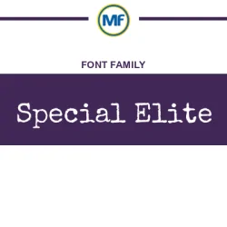 Special Elite Regular Font: Free Download | MaisFontes