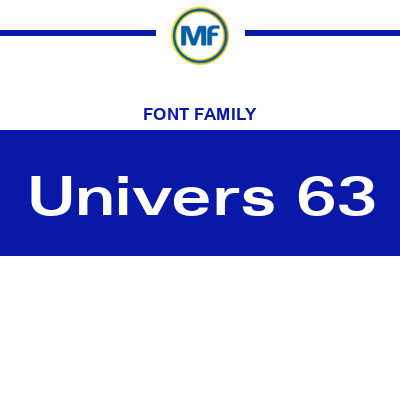 Univers 63 Font Family: Download Free | MaisFontes