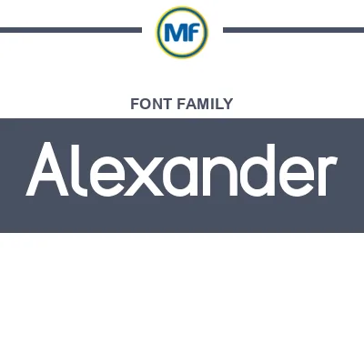 Download Alexander Fonts | MaisFontes