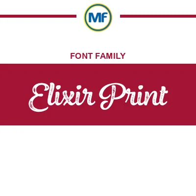 Elixir Print Font Family: Download Free | MaisFontes
