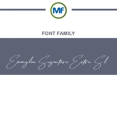 Emmylou Signature Extra Sl Font Family: Download Free | MaisFontes
