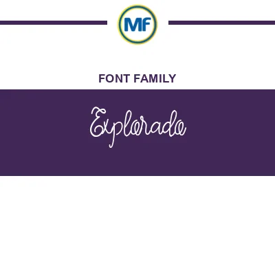 Explorado Font Family: Download Free | MaisFontes