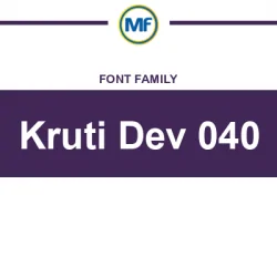 Kruti Dev 040 Bold: Free Font Download | MaisFontes