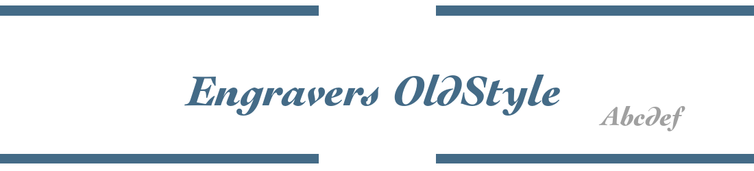 Engravers Oldstyle 205 Font: Free Download | MaisFontes