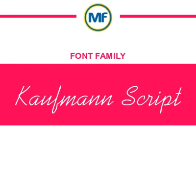 Download Kaufmann Script Fonts | MaisFontes
