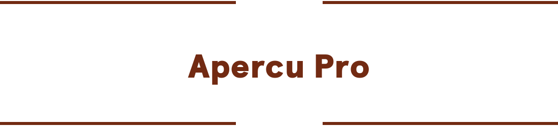 Apercu Pro Regular：免费字体下载 | MaisFontes