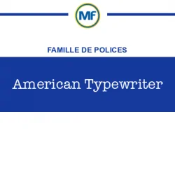 American Typewriter Light Italic: Téléchargement de Police Gratuit ...