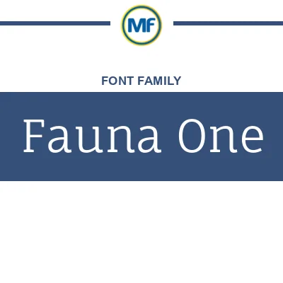 Fauna One Font Family: Download Free (Google Fonts) | MaisFontes