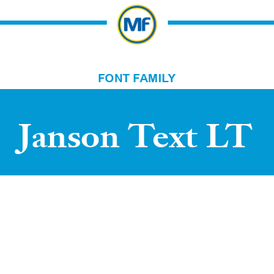 Janson Text LT Font Family: Download Free | MaisFontes