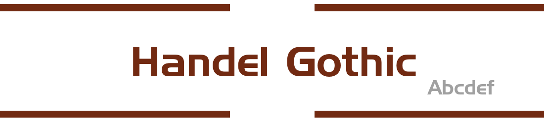 Handel Gothic: Download Free Font | MaisFontes
