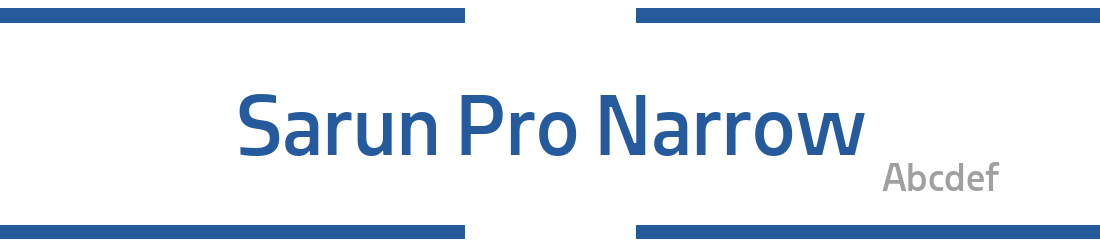 Download Sarun Pro Narrow Fonts | MaisFontes