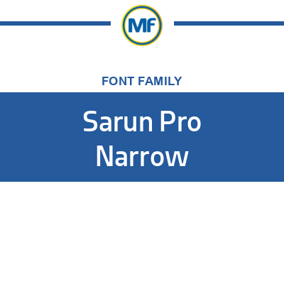 Download Sarun Pro Narrow Fonts | MaisFontes