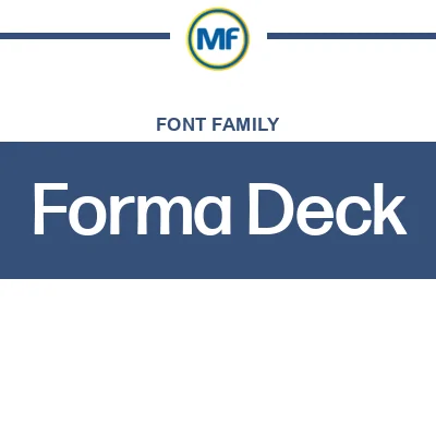 Forma Deck Font Family: Download Free | MaisFontes