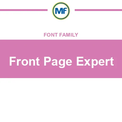 Front Page Expert Font Family: Download Free | MaisFontes