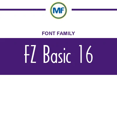 FZ Basic 16 Font Family: Download Free | MaisFontes