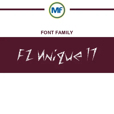 FZ Unique 17 Font Family: Download Free | MaisFontes