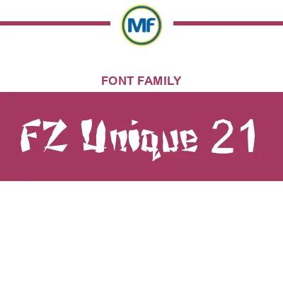 FZ Unique 21 Font Family: Download Free | MaisFontes