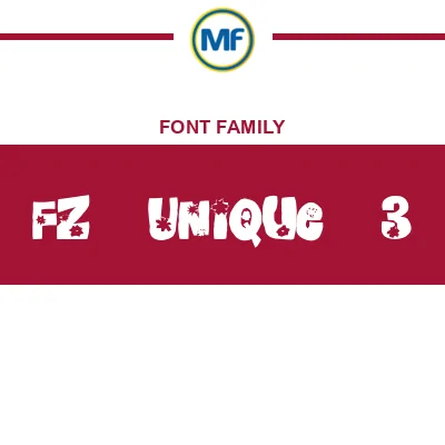 FZ Unique 3 Font Family: Download Free | MaisFontes
