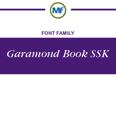 Garamond Book SSK Font Family: Download Free | MaisFontes