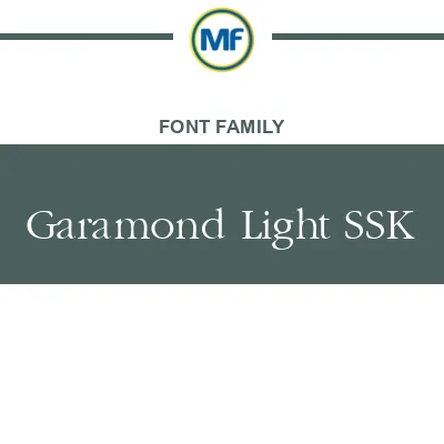 Garamond Light SSK Font Family: Download Free | MaisFontes