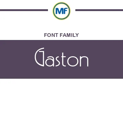 Gaston Font Family: Download Free | MaisFontes