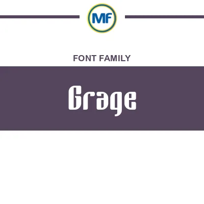 Grage Font Family: Download Free | MaisFontes