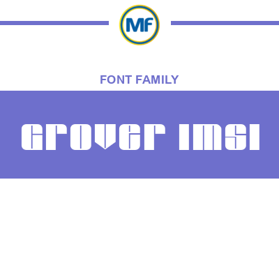 Grover IMSI Font Family: Download Free | MaisFontes