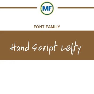 Hand Script Lefty Font Family: Download Free | MaisFontes