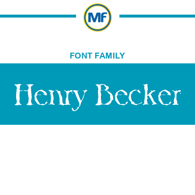 Henry Becker Font Family: Free Download | MaisFontes