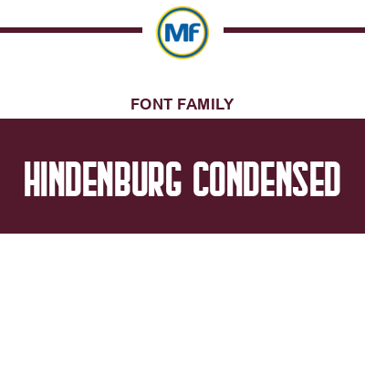 Hindenburg Condensed Font Family: Free Download | MaisFontes