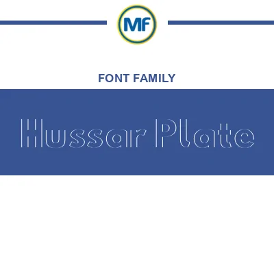 Hussar Plate Font Family: Download Free | MaisFontes