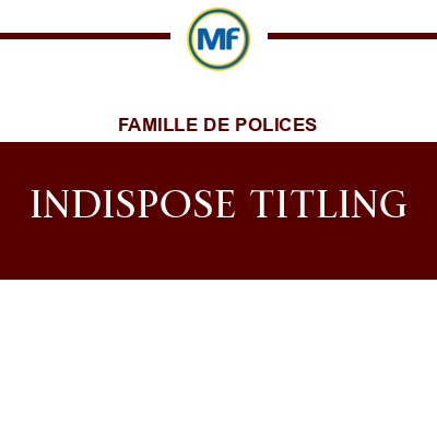 Indispose Titling Famille de Polices: Téléchargement Gratuit | MaisFontes