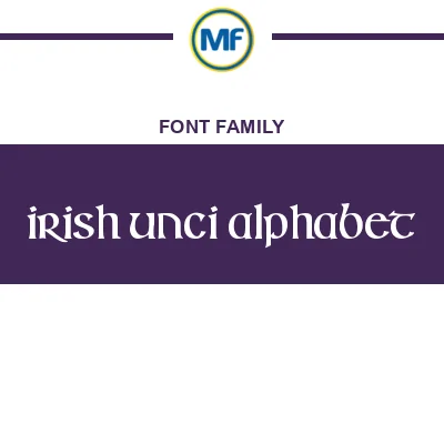 Irish Unci Alphabet Font Family: Free Download | MaisFontes