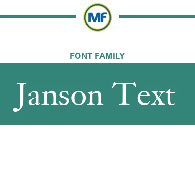 Janson Text Font Family: Free Download | MaisFontes