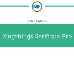 Kingthings Serifique Pro Bold Font: Free Download | MaisFontes