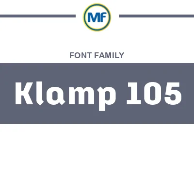 Klamp 105 Font Family: Download Free | MaisFontes