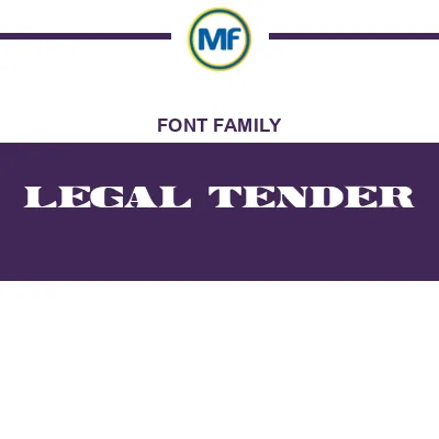 Legal Tender Font Family: Download Free | MaisFontes