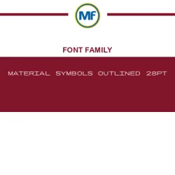 Material Symbols Outlined 28pt SemiBold: Free Font Download | MaisFontes