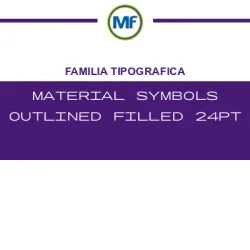 Material Symbols Outlined Filled 24pt SemiBold: Descargar Fuente Gratis ...