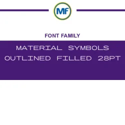 Material Symbols Outlined Filled 28pt Bold: Free Font Download | MaisFontes
