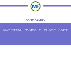 Material Symbols Sharp 36pt Bold Font: Free Download | MaisFontes