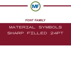 Material Symbols Sharp Filled 24pt Medium Font: Free Download | MaisFontes