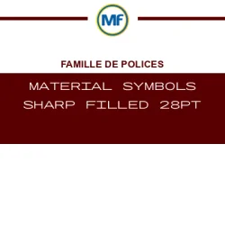 Material Symbols Sharp Filled 28pt SemiBold: Télécharger une police ...