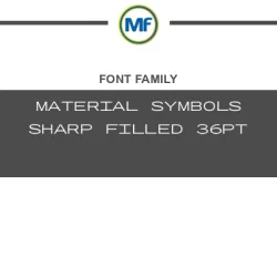 Material Symbols Sharp Filled 36pt Bold: Free Font Download | MaisFontes