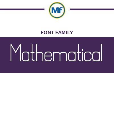 Mathematical Font Family: Download Free | MaisFontes