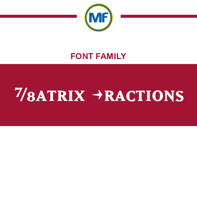 Matrix Fractions Font Family: Download Free | MaisFontes