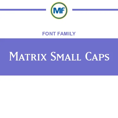 Matrix Small Caps Font Family: Download Free | MaisFontes